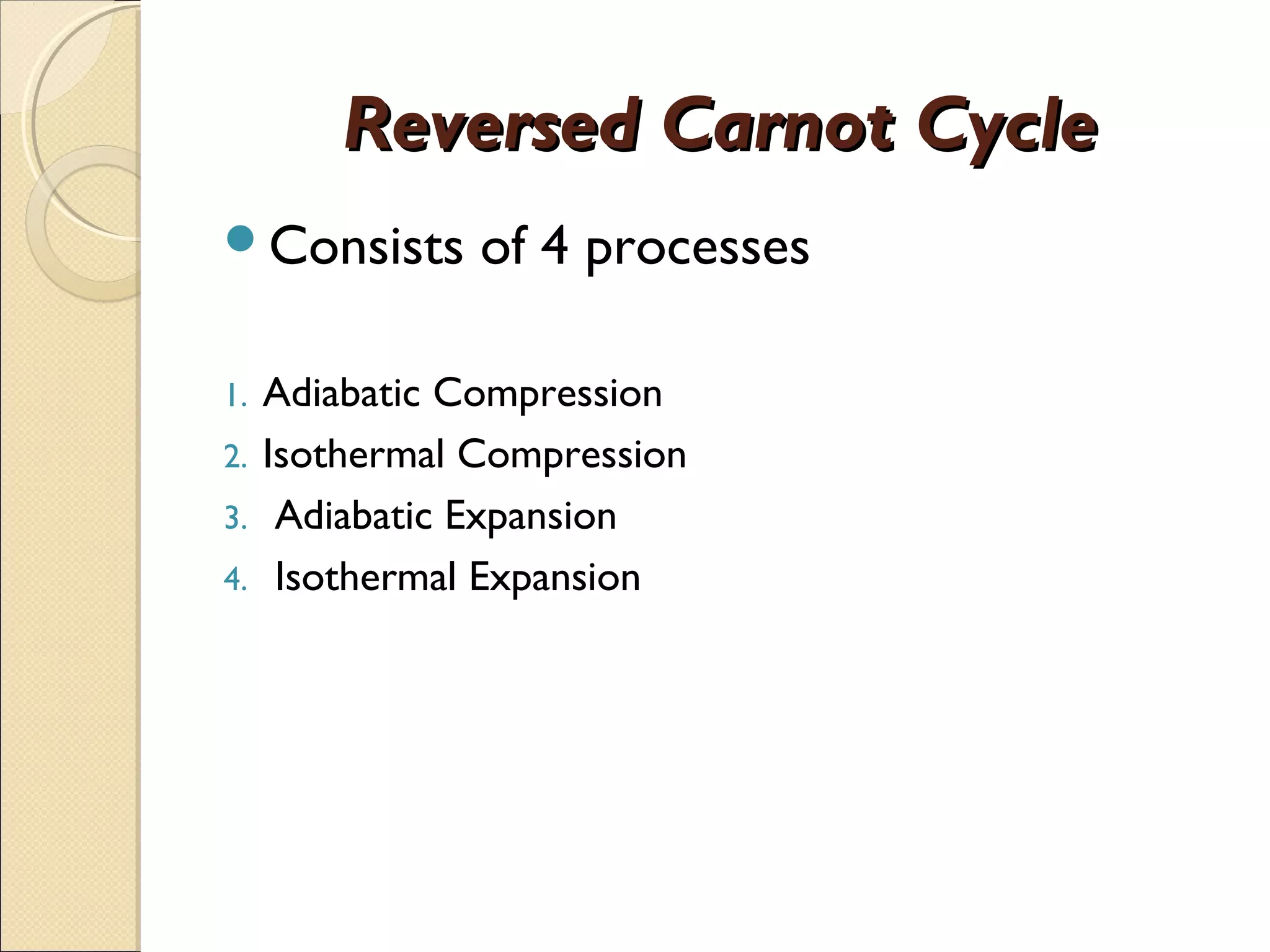 Reversed carnot cycle | PPT