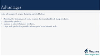 Reverse Dumping | PPTX | Business | Business and Finance