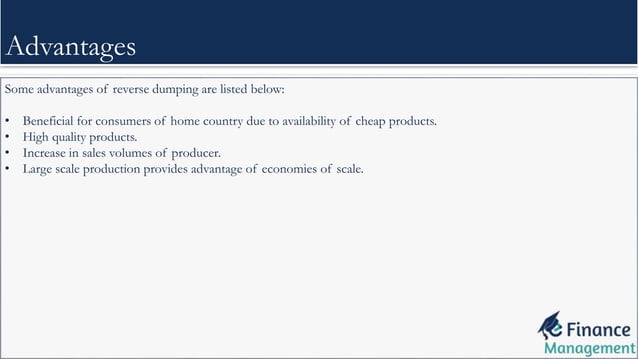 Reverse Dumping | PPTX | Business | Business and Finance