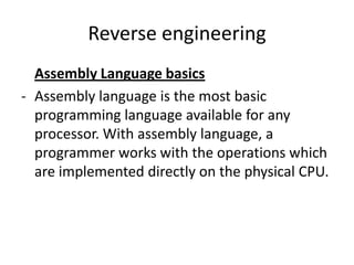 Reverse engineering | PPT