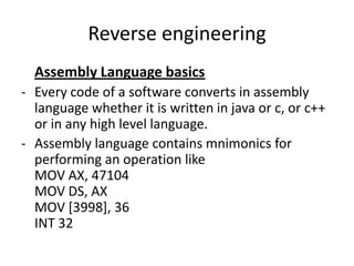 Reverse engineering | PPT