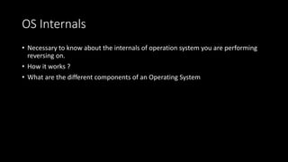 OS Internals and Portable Executable File Format | PPTX