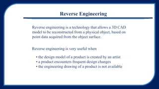 Reverse Engineering for additive manufacturing | PPT