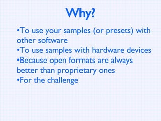 Reverse-Engineering a Proprietary Sound Sample Format | PPT