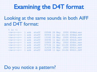 Reverse-Engineering a Proprietary Sound Sample Format | PPT