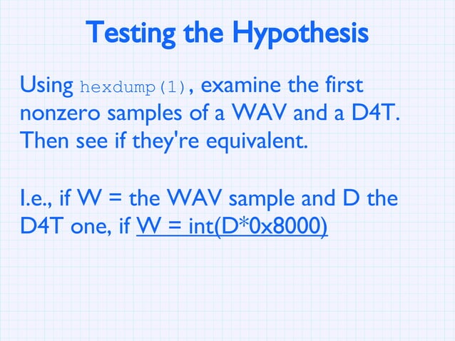 Reverse-Engineering a Proprietary Sound Sample Format | PPT