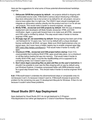 Reverse engineering and modifying windows 8 apps | PDF