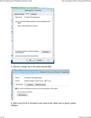 Reverse engineering and modifying windows 8 apps | PDF