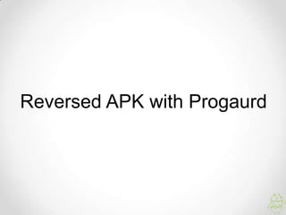 Reverse engineering android apps | PPTX