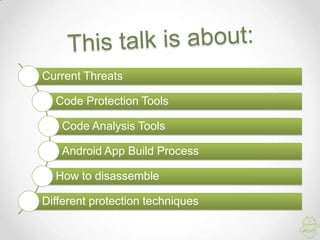 Reverse engineering android apps | PPTX