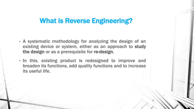 Reverse engineering | PPTX