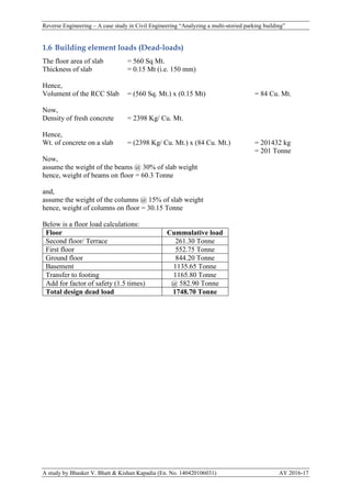 Reverse engineering case on multi storied parking | PDF