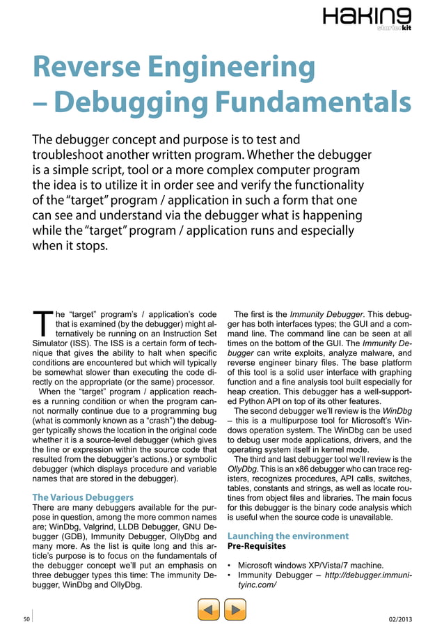Reverse Engineering – Debugging Fundamentals | Pdf