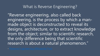 Reverse engineering tools a devops engineers can use | PPT