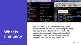 Reverse engineering & immunity debugger | PPT