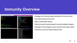 Reverse engineering & immunity debugger | PPT
