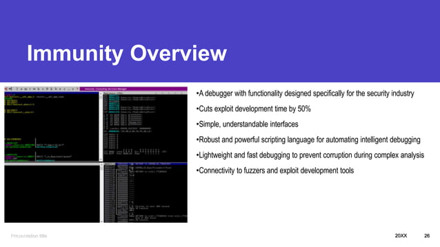 Reverse engineering & immunity debugger | PPT