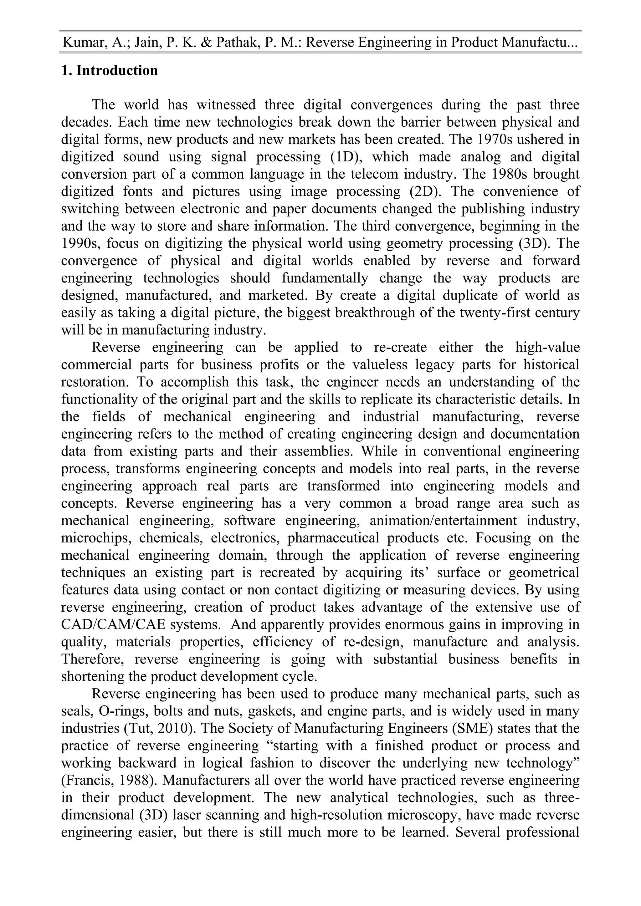 Reverse Engineering in Product Manufacturing.pdf | Graphics Software | Computer Software and ...