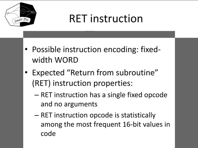 Reverse Engineering Of Binary Programs For Custom Virtual Machines Ppt