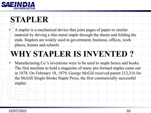 Reverse Engineering of Stapler | PDF
