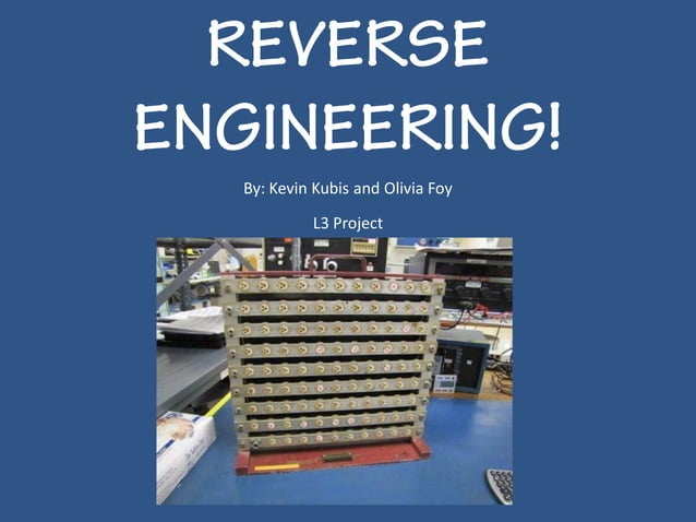 Reverse Engineering P2 Ppt