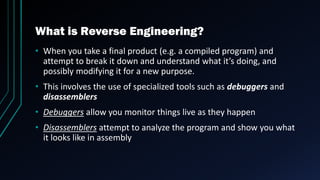 Reverse Engineering Presentation.pdf | Programming Languages | Computing