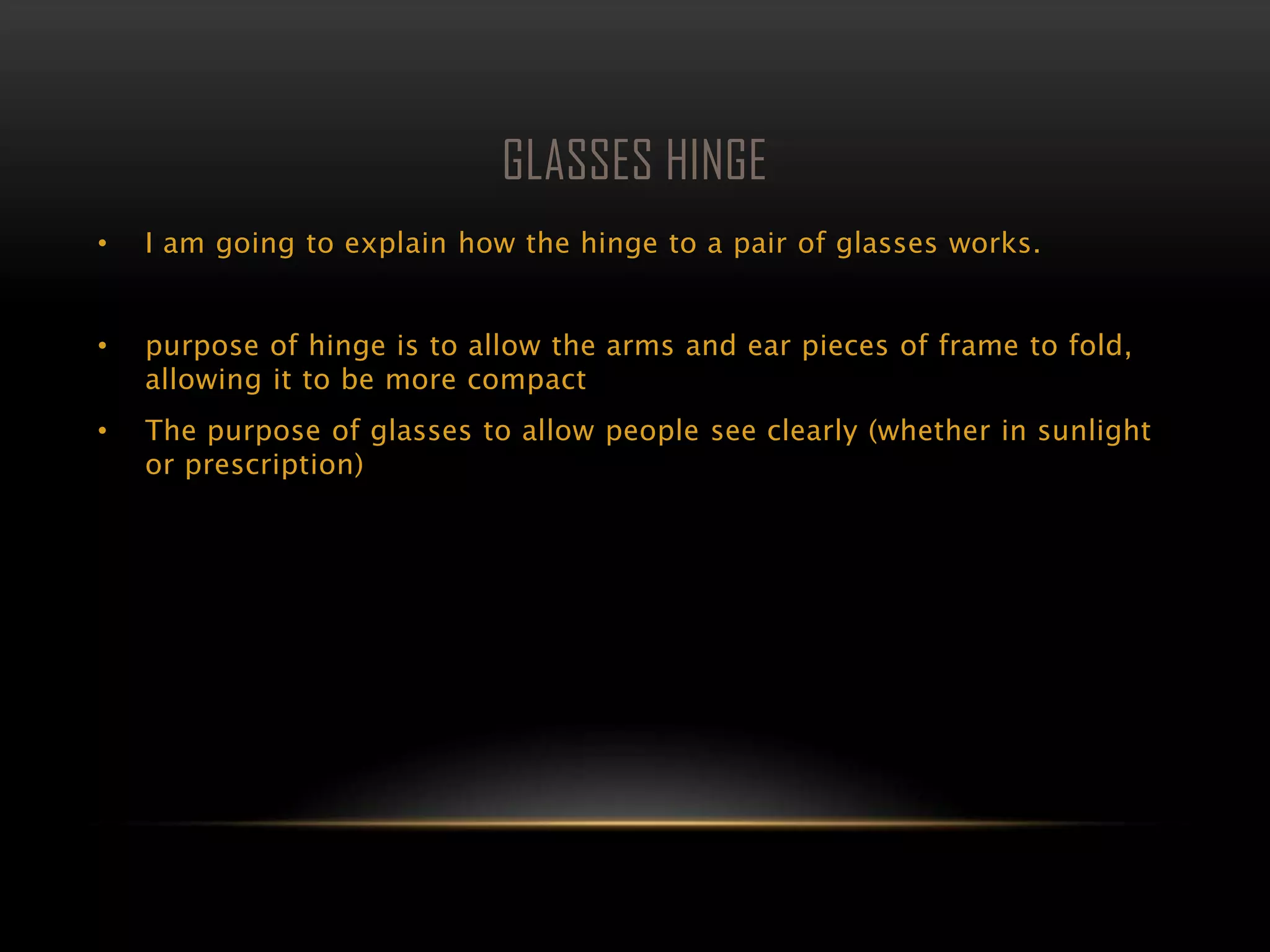 eyeglasses reverse engineering project slideshow | PPTX