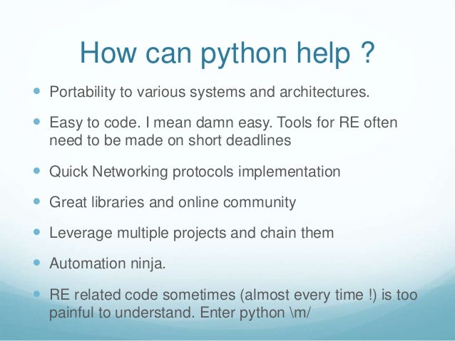 Reverse engineering with python