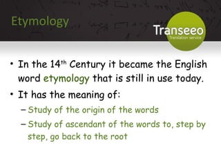 Reverse Etymology | PPT