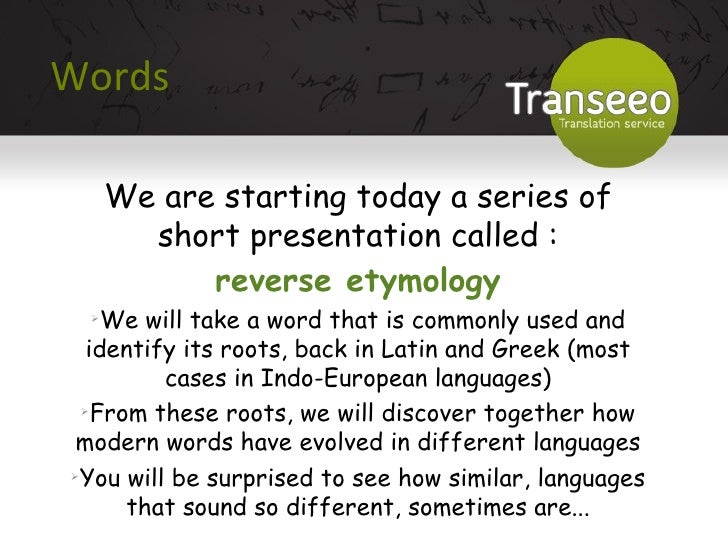 Reverse Etymology reverse-etymology