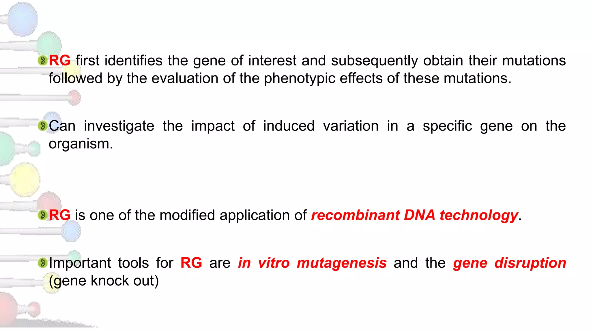 Reverse genetics | PPTX