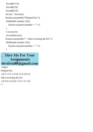ReverseList.javaimport java.util.ArrayList;public class Rever.pdf