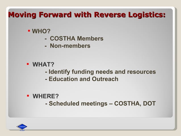 Reverse Logistics1.30.2008