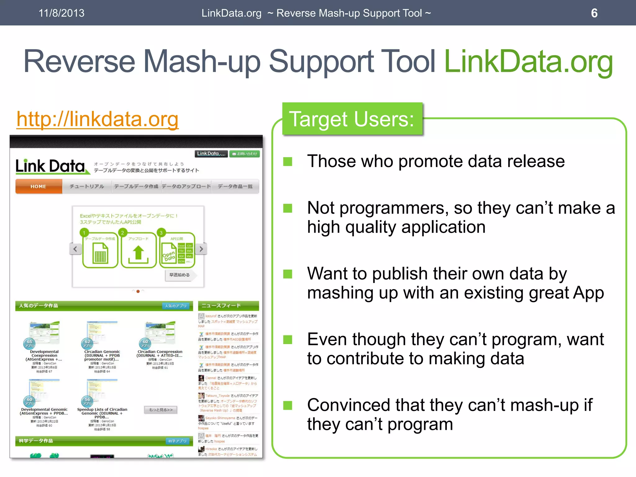 Reverse mashup proposal | PPT