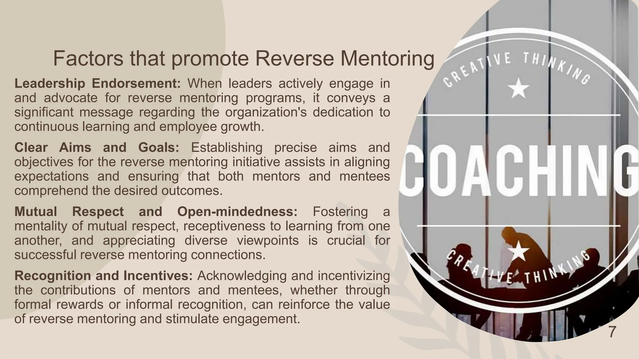 REVERSE MENTORING IN ORGANIZATIONS. SLIDES | PPTX