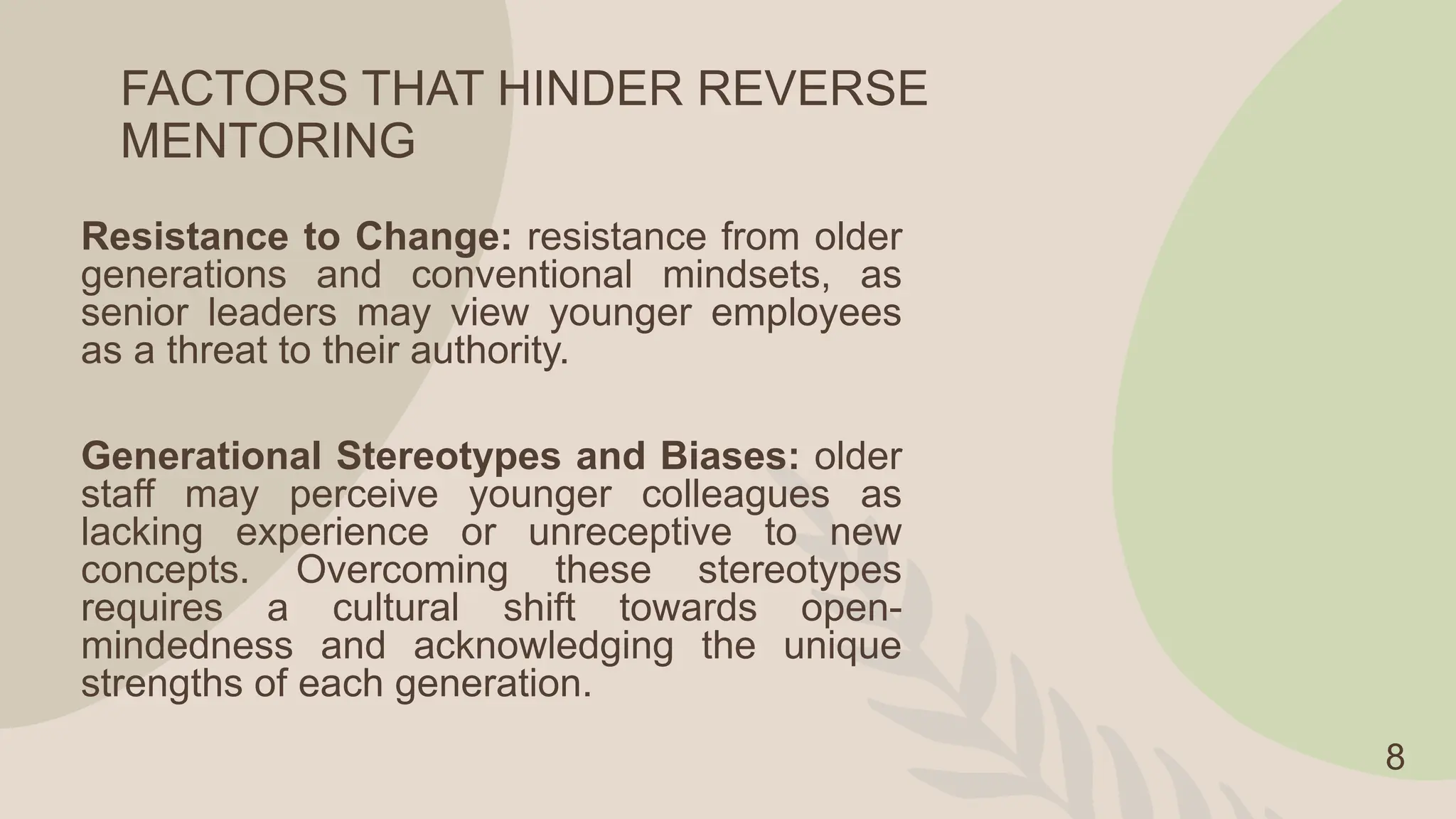 REVERSE MENTORING IN ORGANIZATIONS. SLIDES | PPTX