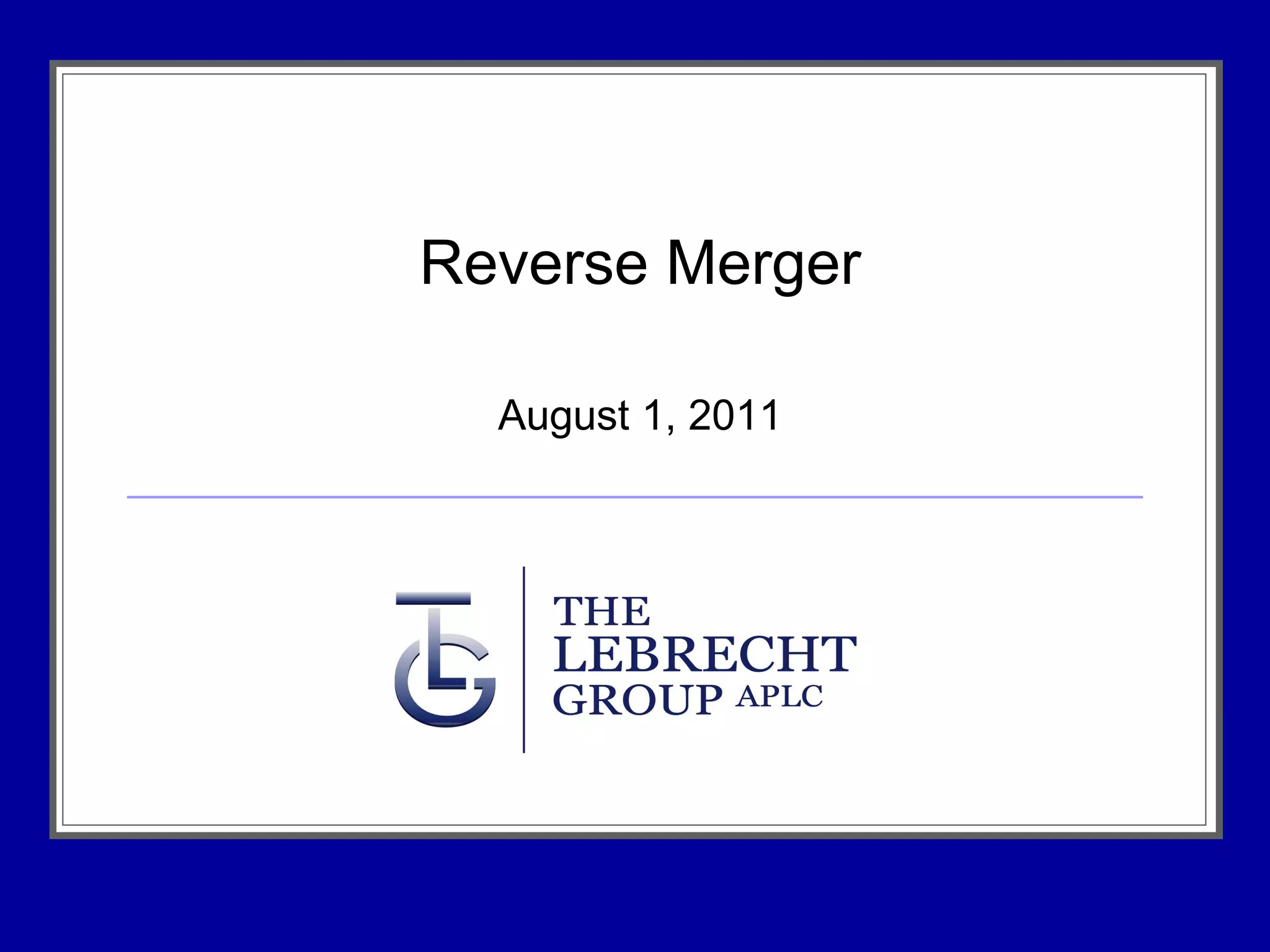 Reverse Merger | PPT