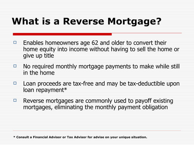 Reverse mortgages explained | PPT