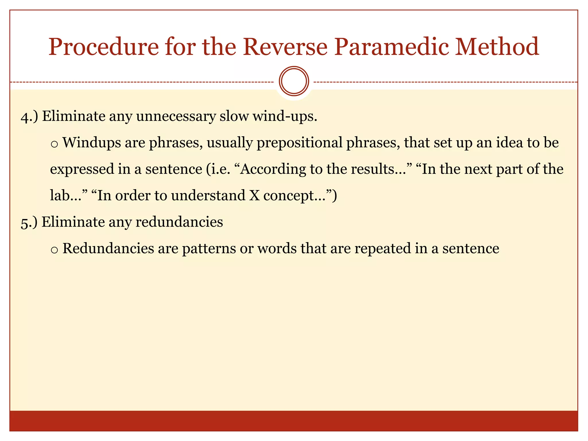 Reverse paramedicmethodaubreyhessing | PPTX