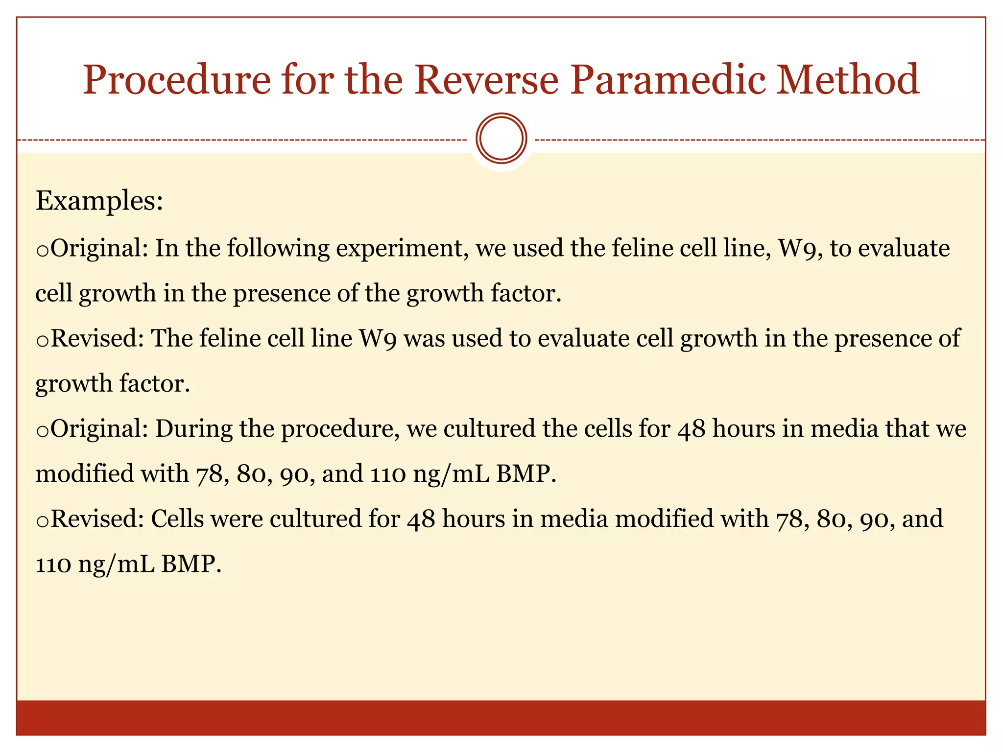 Reverse paramedicmethodaubreyhessing | PPTX