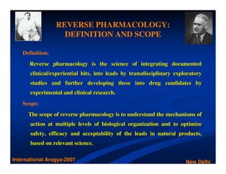 Reverse pharmacology Dr. Ashok Vaidya | PDF