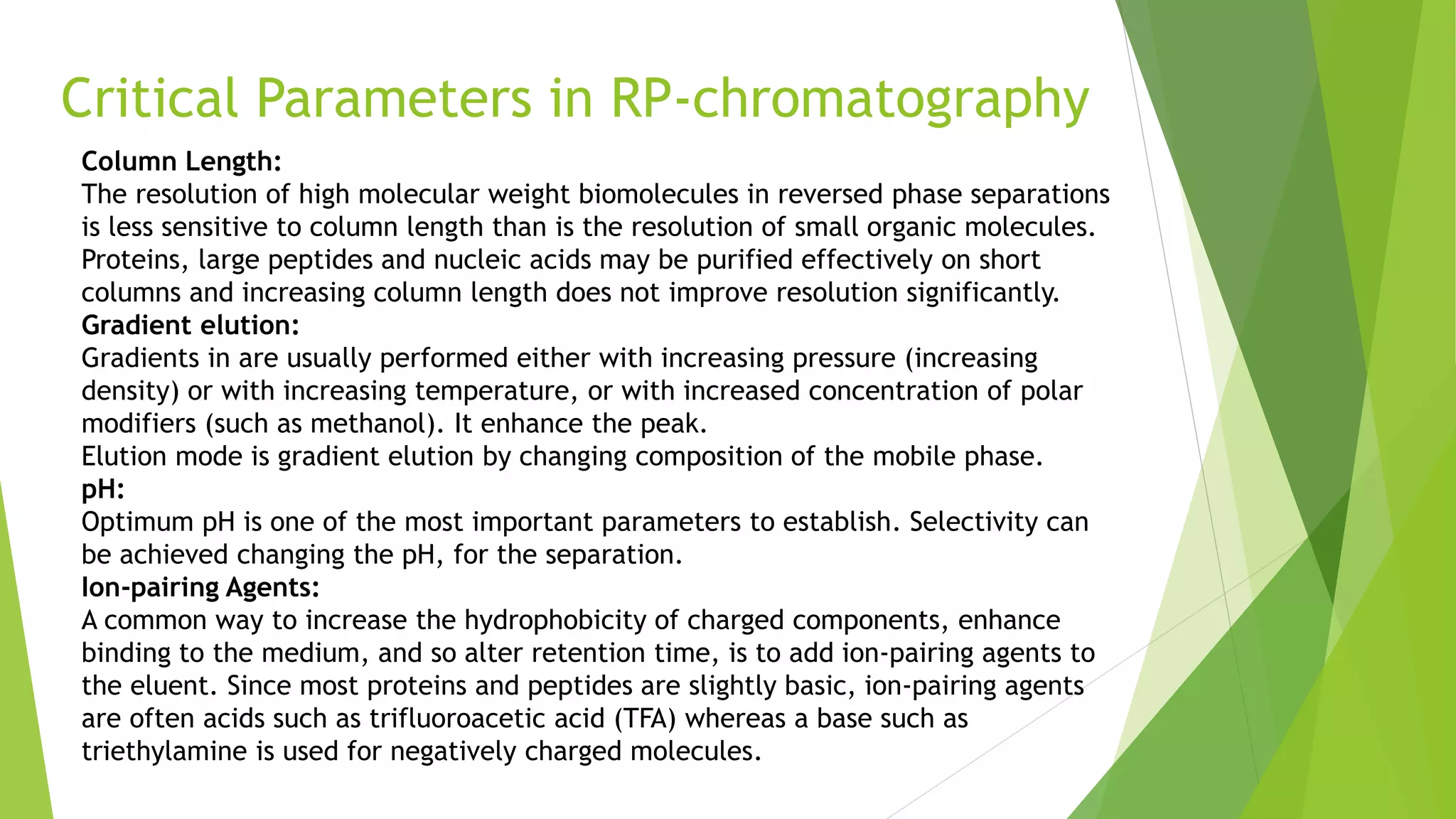 Reverse phase chromatography | PPTX