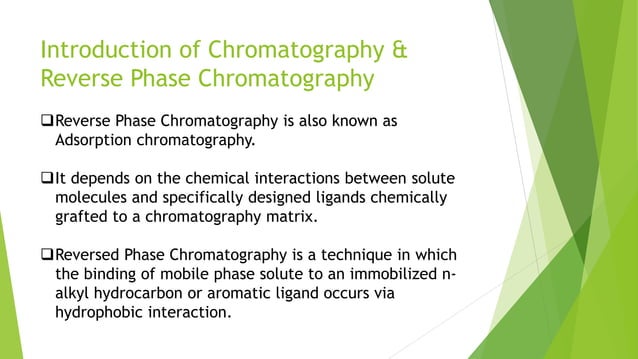 Reverse phase chromatography | PPTX | Chemistry | Science