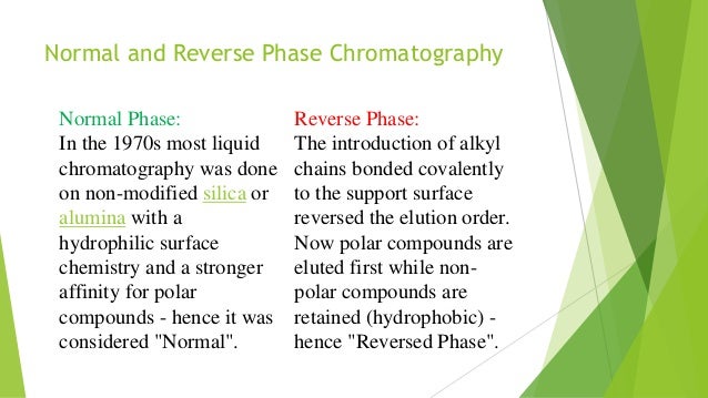 Reverse phase chromatography