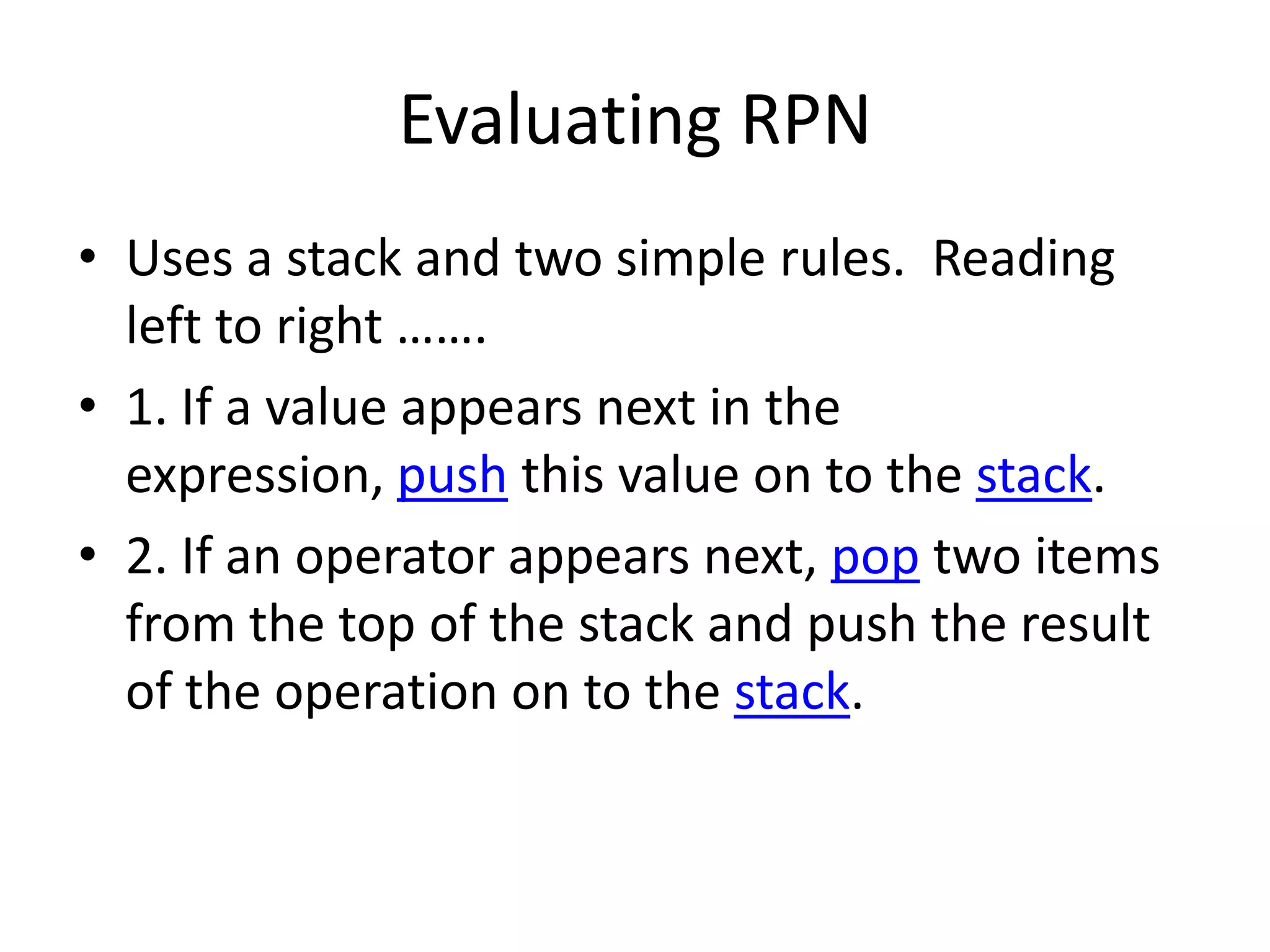 Reverse polish notation | PPTX