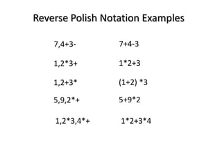 Reverse polish notation | PPTX