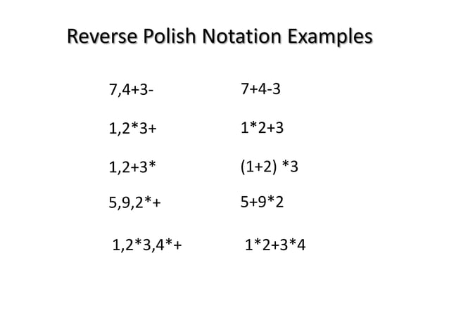 Reverse polish notation | PPTX
