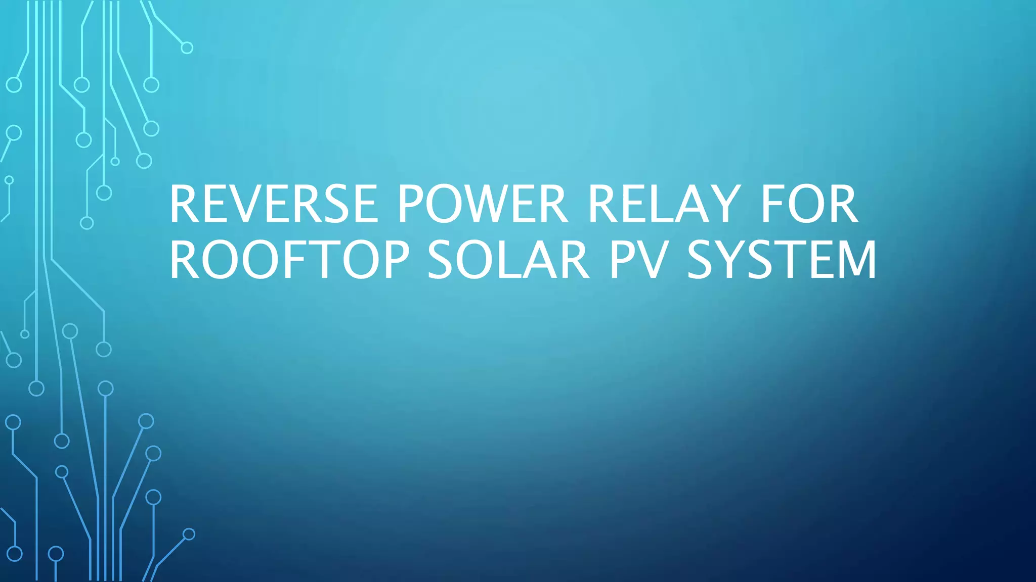 Reverse power relay | PPT
