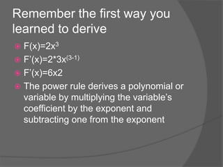 Reverse power rule | PPT