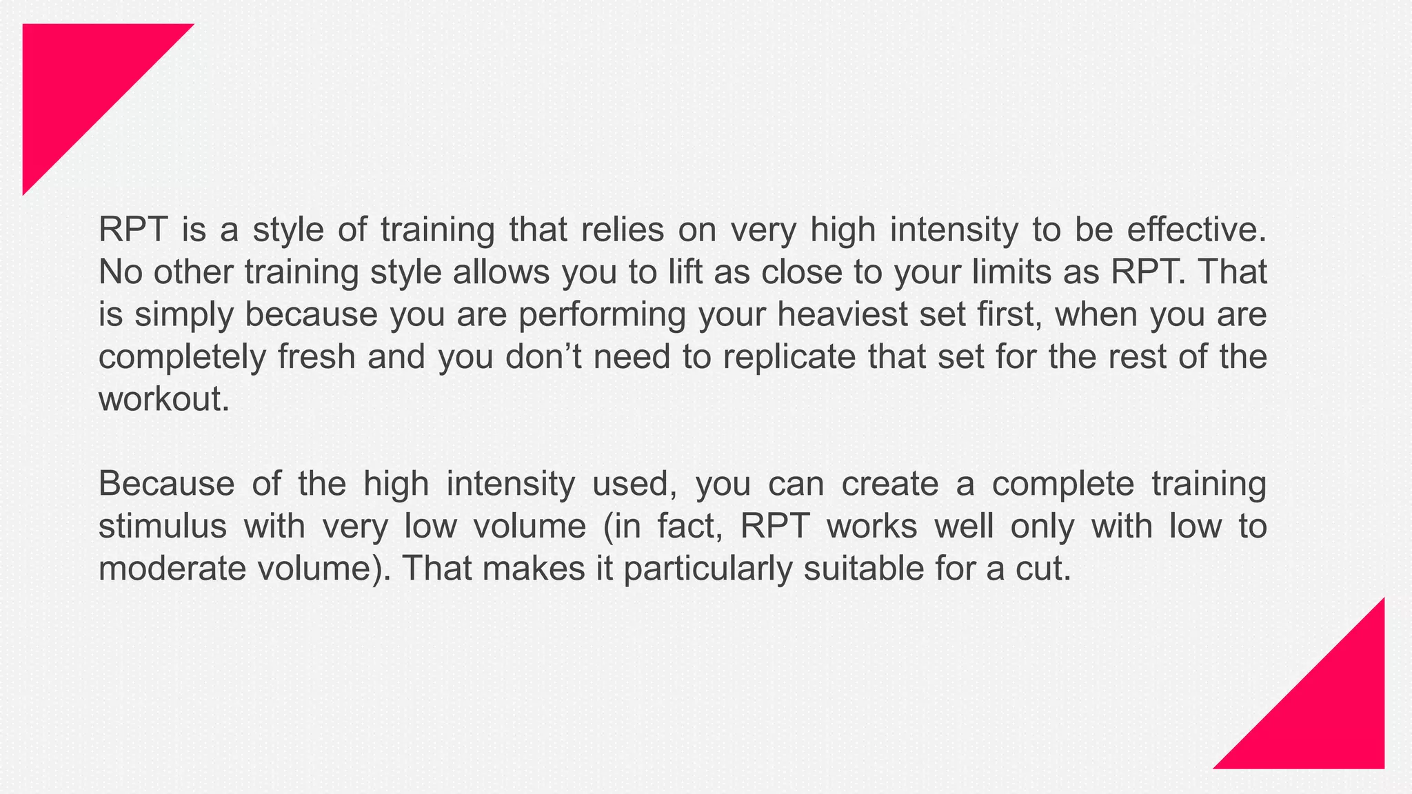 Reverse Pyramid Training | PPTX